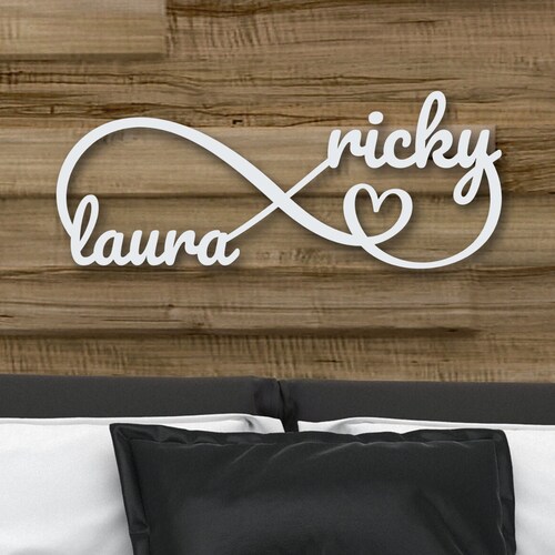 Infinity Sign With Names Metal Wall Art Personalized Metal | Etsy
