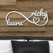 Infinity Sign With Names, Metal Wall Art, Personalized Metal Sign ...