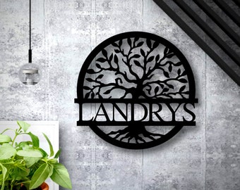 Personalized Tree of Life Metal Sign Wedding Gift - Etsy