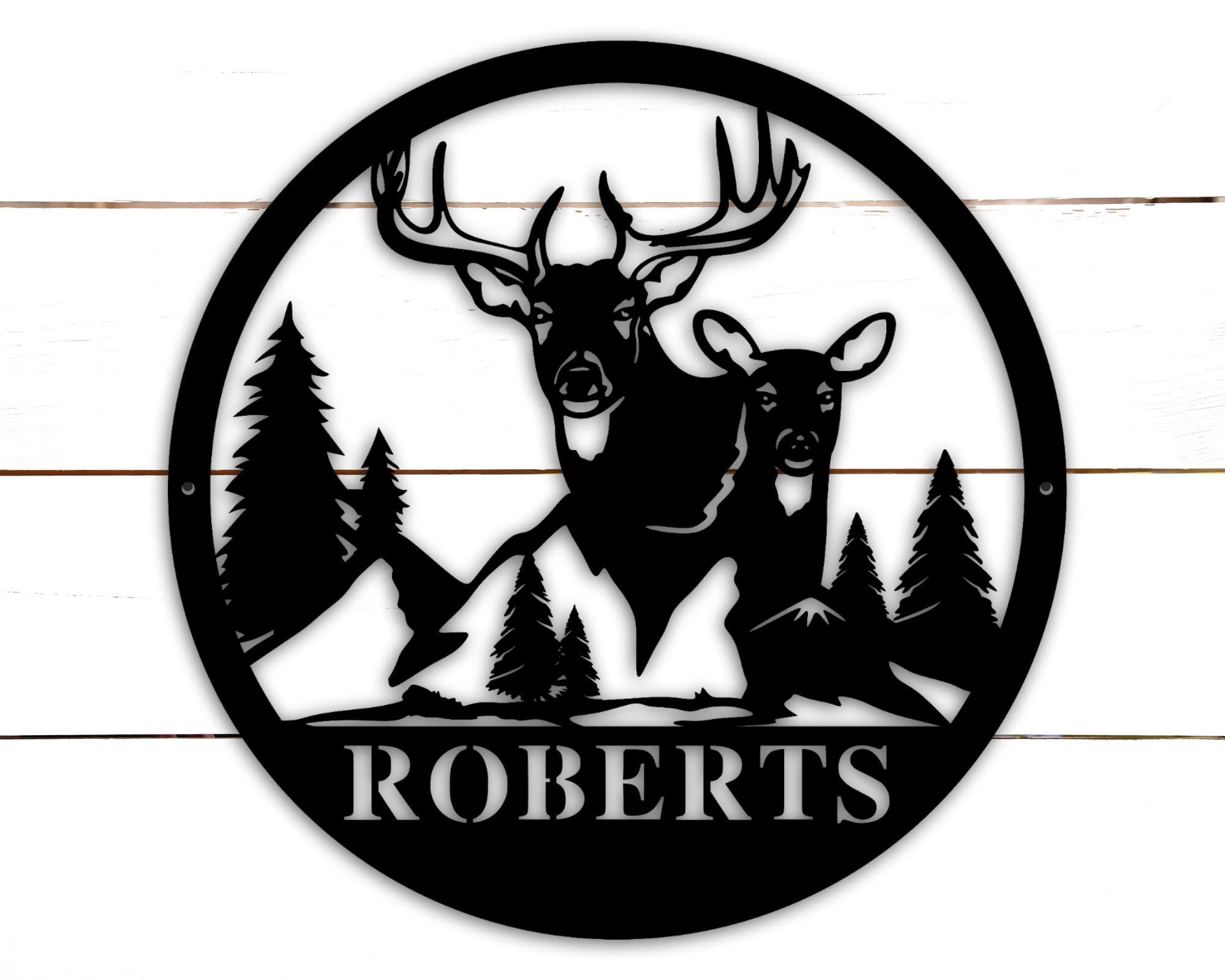 Custom Metal Hunting Sign Personalized Deer Sign Family Name - Etsy
