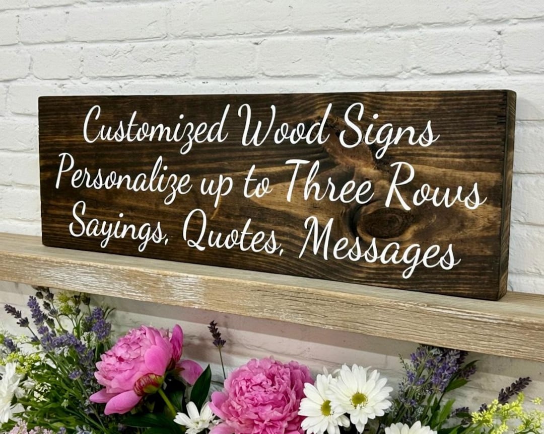 Custom Personalized Wood Signs for Home Decor - Etsy