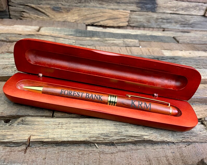Personalized Wood Pen Engraved Pen and Case Wood Pen Set - Etsy