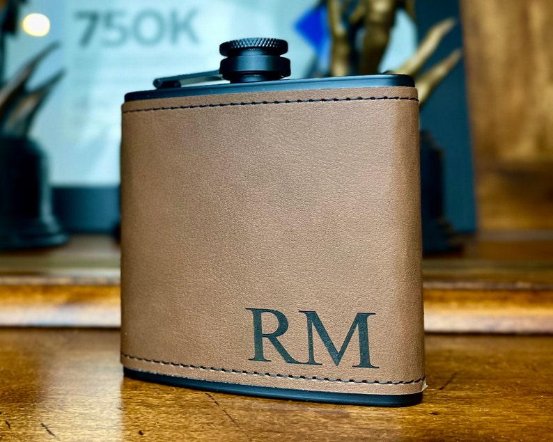 Personalized Flask for Men Leather Flask Flask Personalized - Etsy
