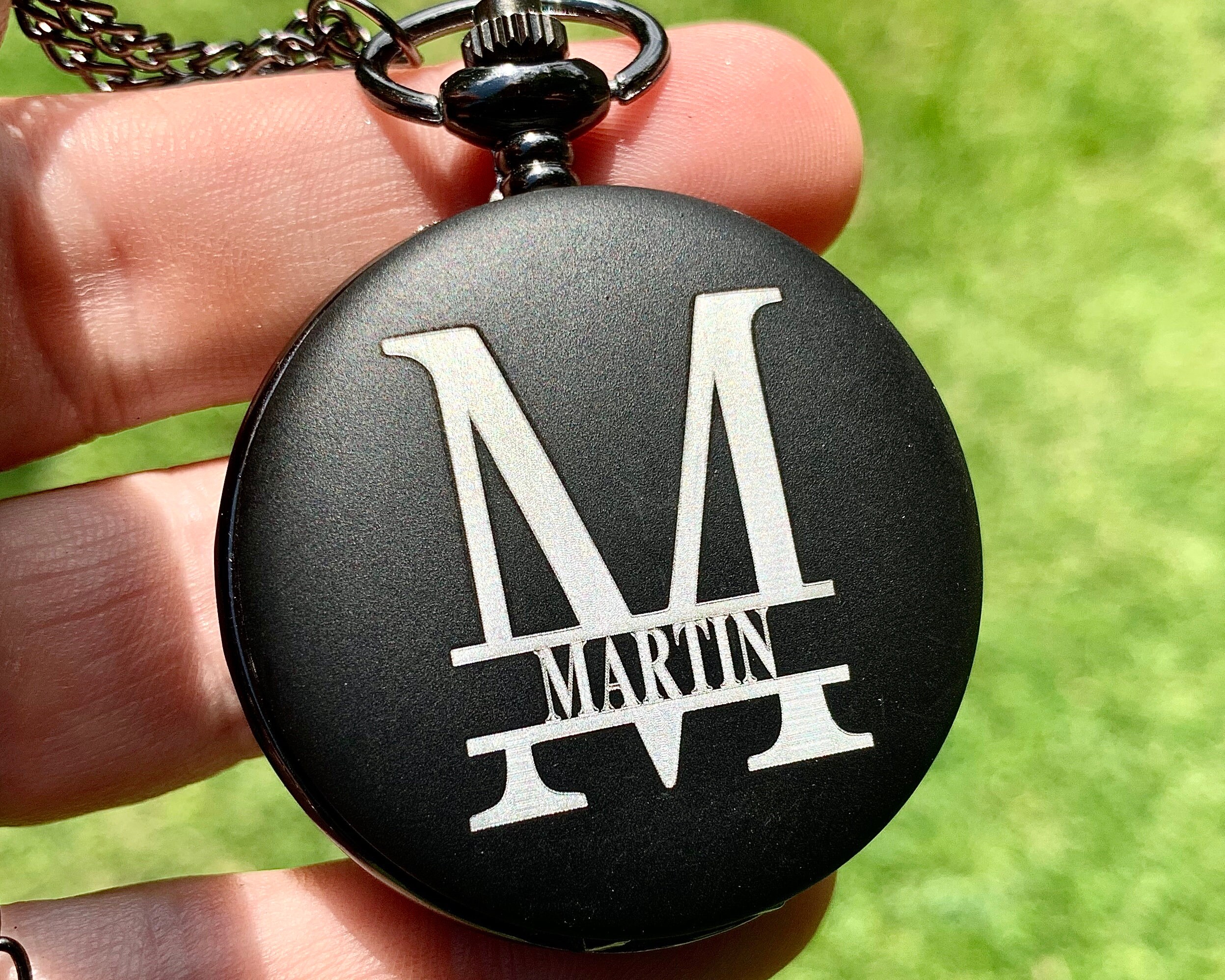 Pocket Watch Engraved Pocket Watch With Chain Engraved Gift - Etsy