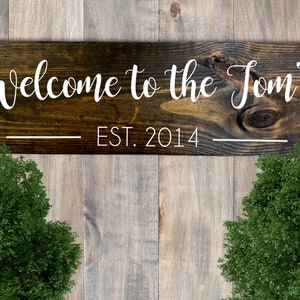 Personalized Welcome Sign, Custom Welcome Sign, Entryway Signs, Wood ...