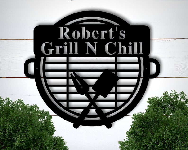 Personalized Metal BBQ Sign Personalized Grill Sign - Etsy