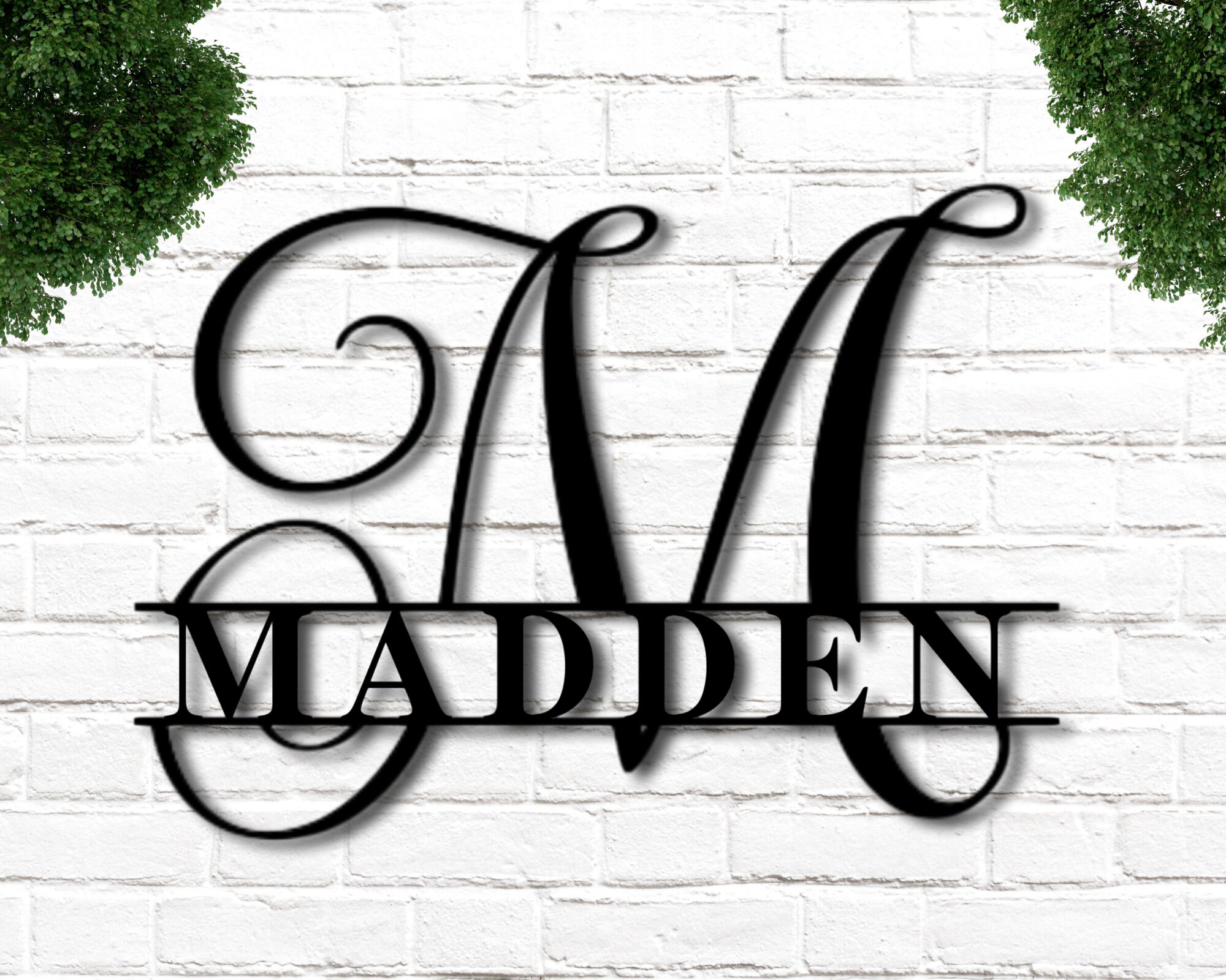 Metal Name Sign Outdoor Metal Wall Art Family Name Sign Metal - Etsy