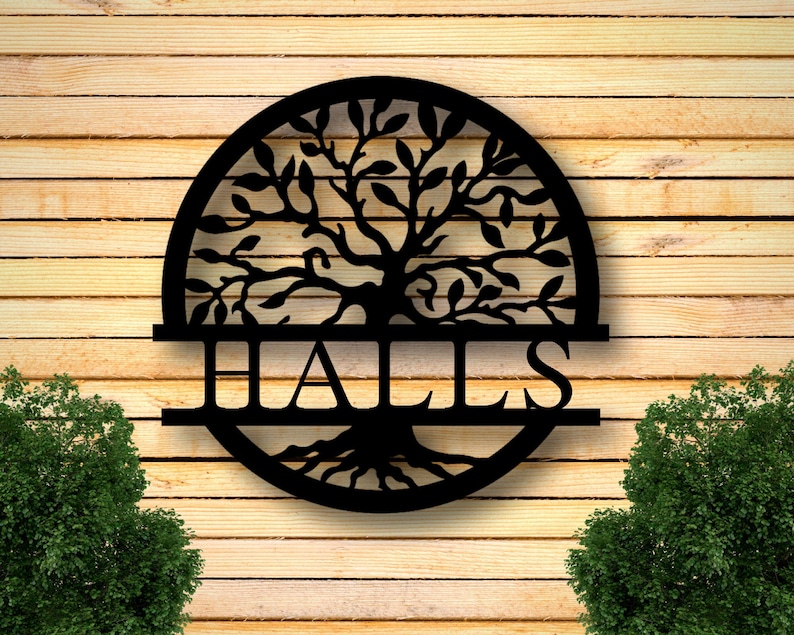 Custom Metal Name Sign Family Name Metal Sign Personalized - Etsy
