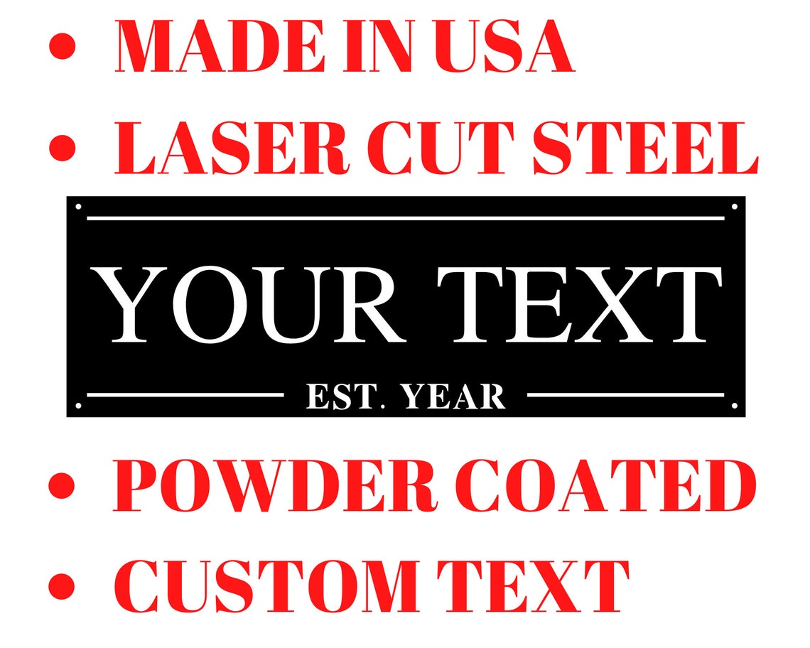 Custom Metal Sign Metal Signs Personalized Personalized - Etsy