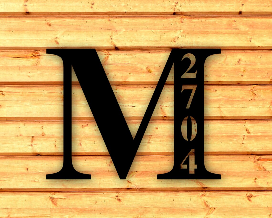 Metal Letter Address Sign Initial Address Metal Sign | Etsy