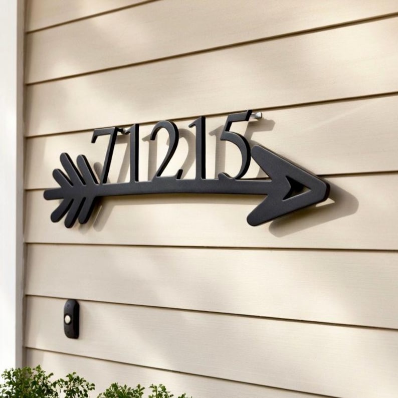 Personalized Address Arrow Sign, Metal Address Sign, Address Plaque ...