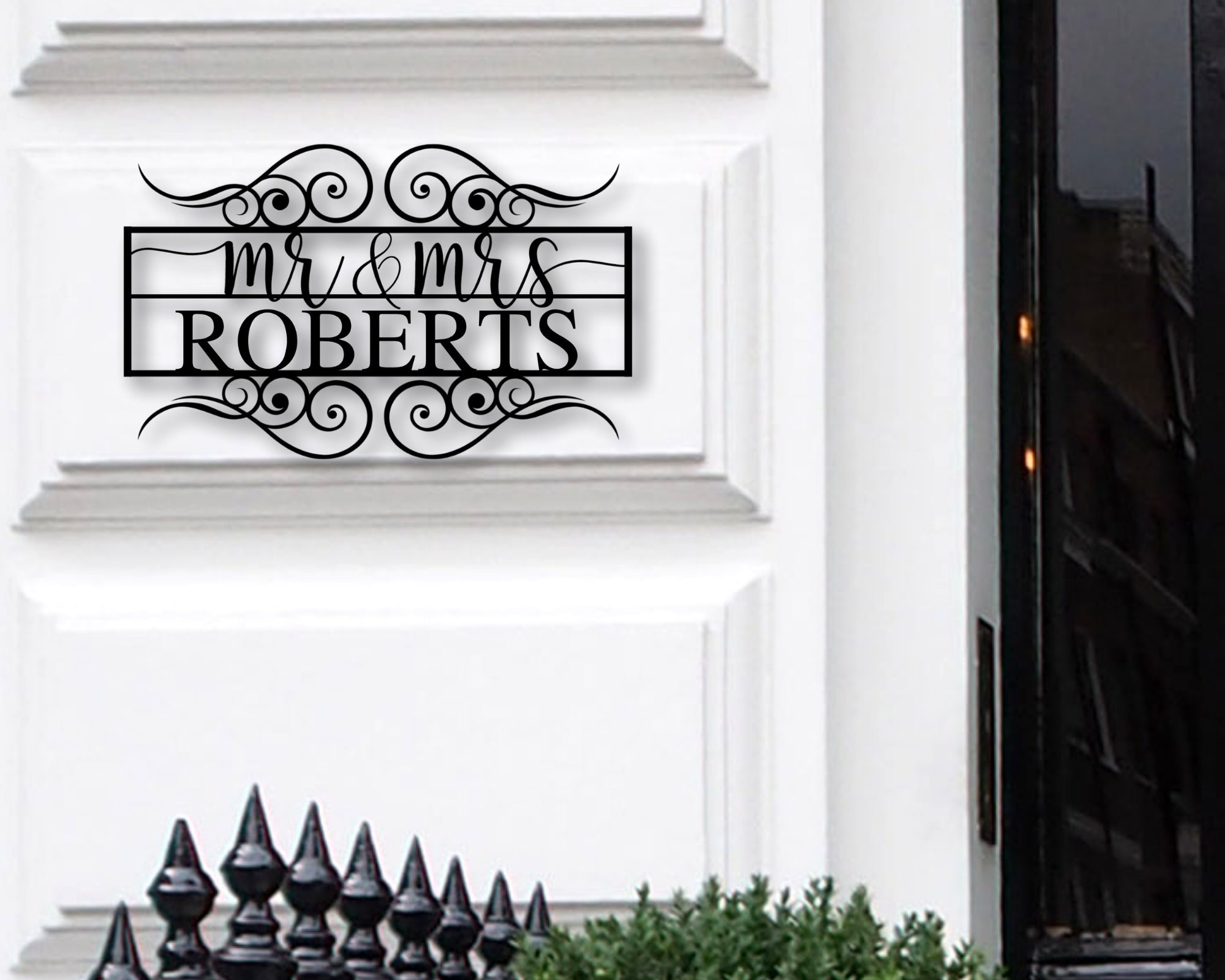 Mr and Mrs Name Signs Metal Sign for Wedding Last Name Sign - Etsy