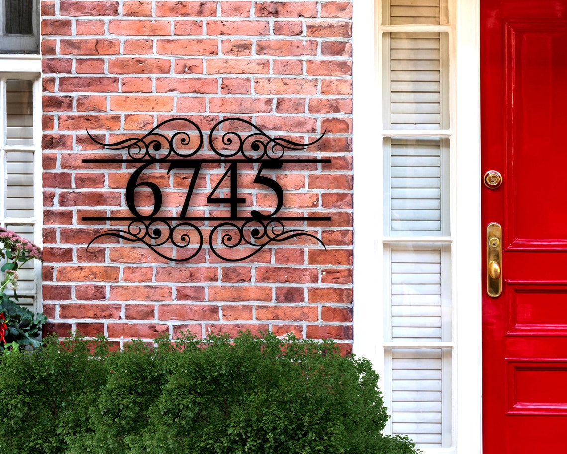 Metal House Numbers Address Sign House Number Plaque Metal - Etsy