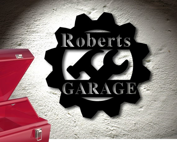Custom Metal Sign for Garage Personalized Garage Metal Sign | Etsy