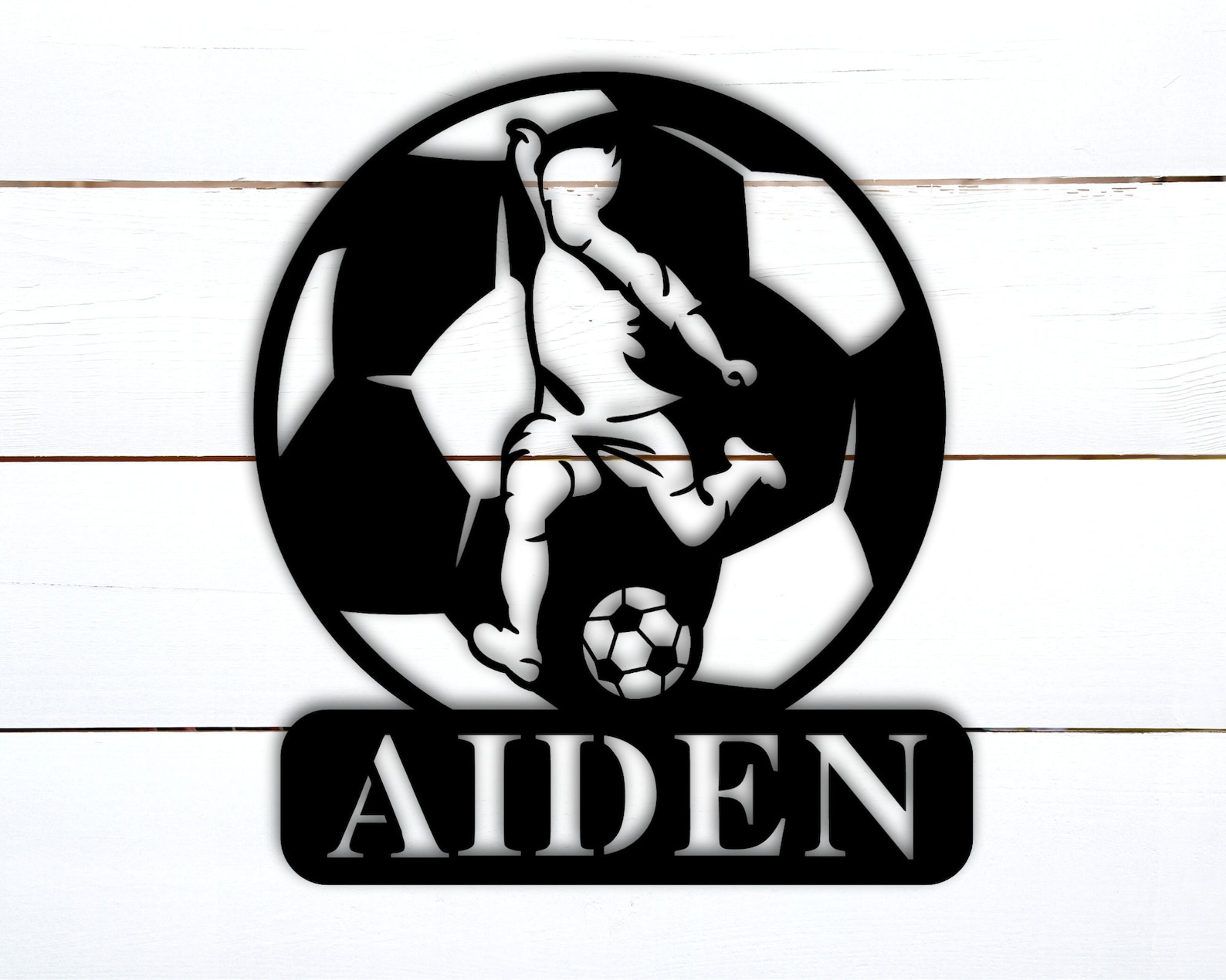 Soccer Name Sign Soccer Ball Wall Decor Custom Soccer Sign - Etsy