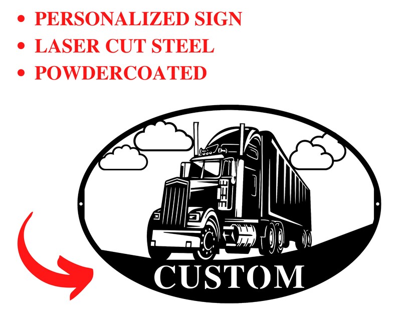 Personalized Trucker Metal Sign Big Rig Sign 18 Wheeler | Etsy