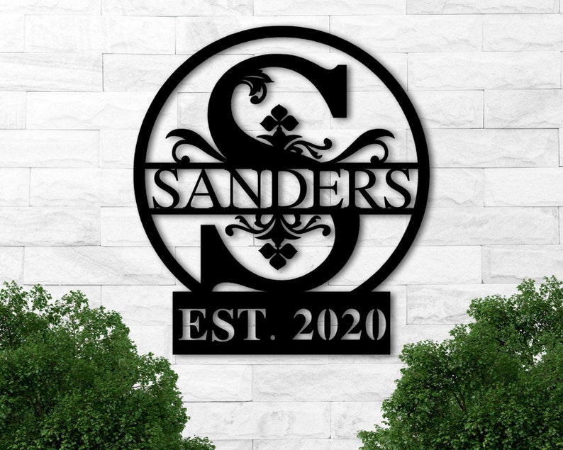 Personalized Family Name Metal Sign Metal Established Family - Etsy