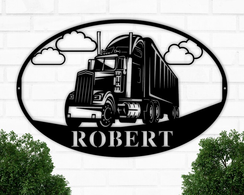 Personalized Trucker Metal Sign Big Rig Sign 18 Wheeler | Etsy