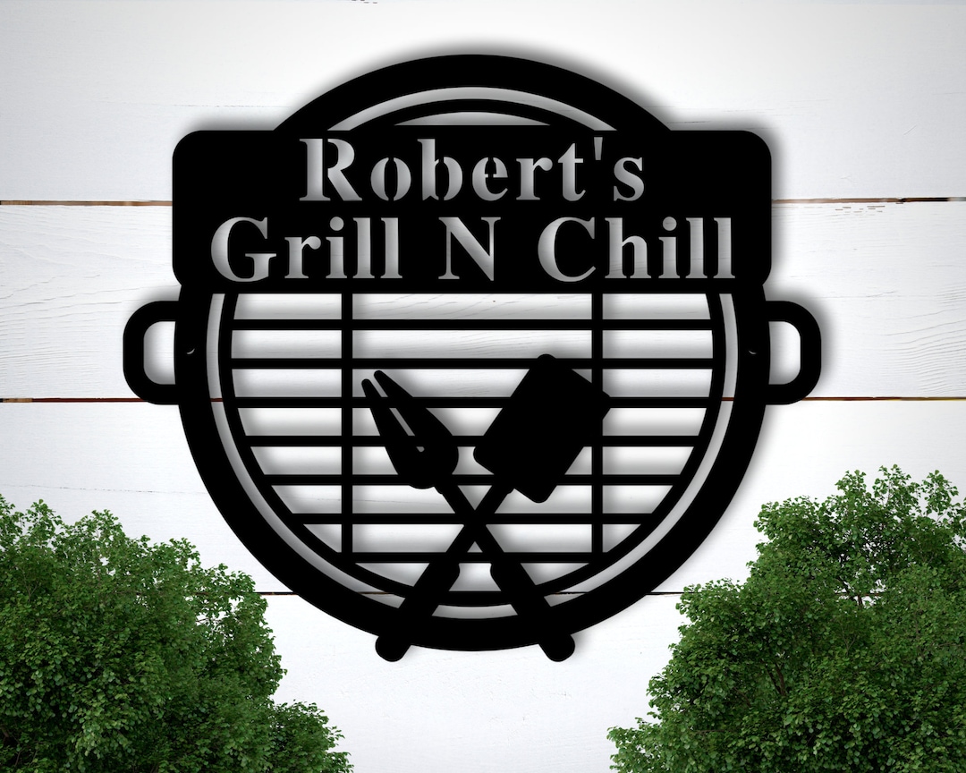 Personalized BBQ Sign, Grilling Gifts Signs Personalized, Outdoor ...