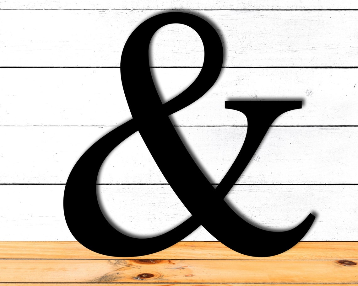 Metal and Sign, Ampersand Sign, Ampersand Wall Art, Metal Ampersand ...