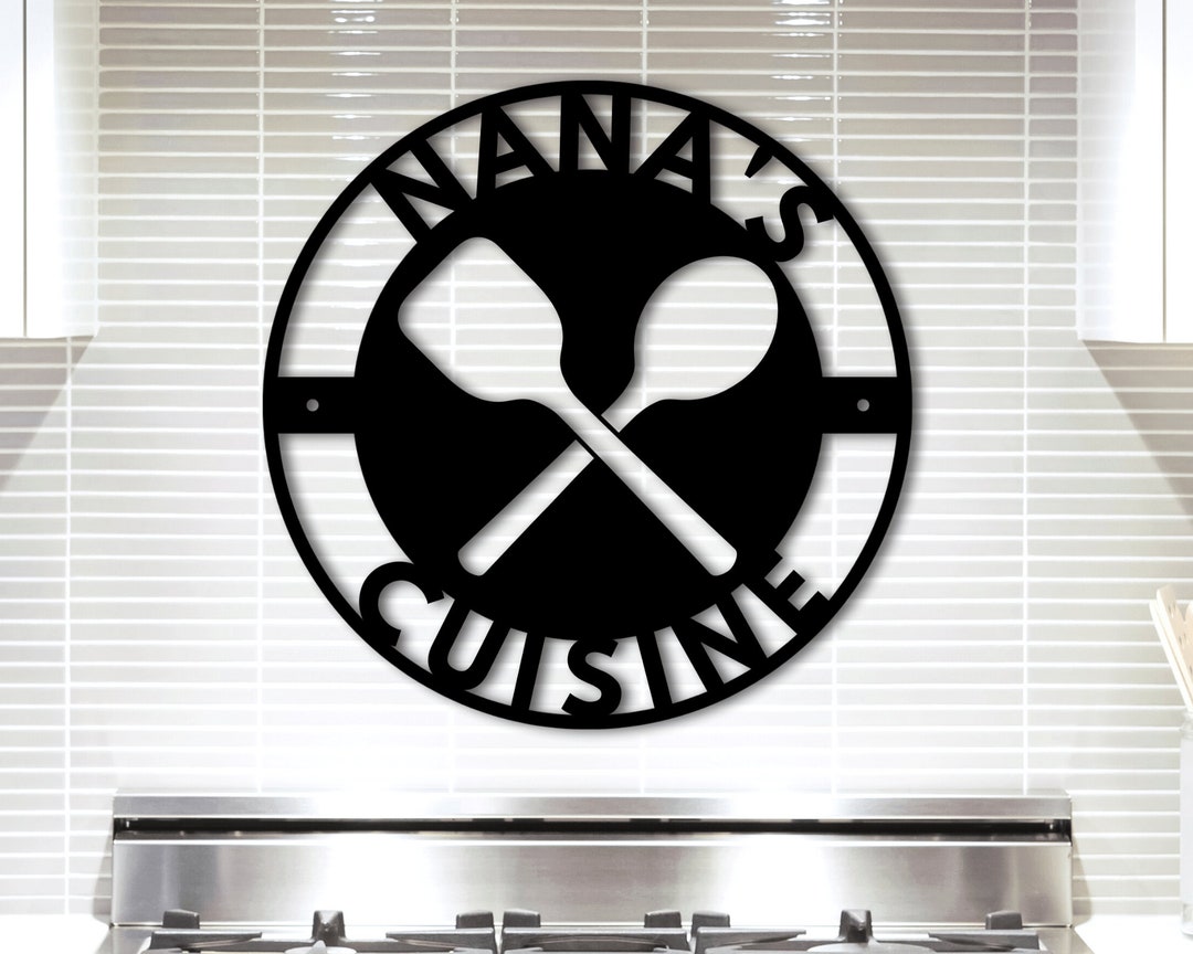Personalized Kitchen Metal Sign, Nana's Kitchen Sign, Metal Sign for ...