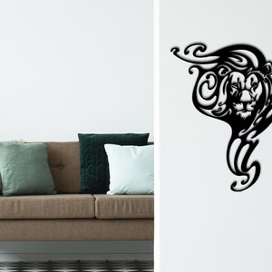 Lion Metal Wall Art, Leo Metal Wall Art, Metal Wall Sign, Metal Wall ...