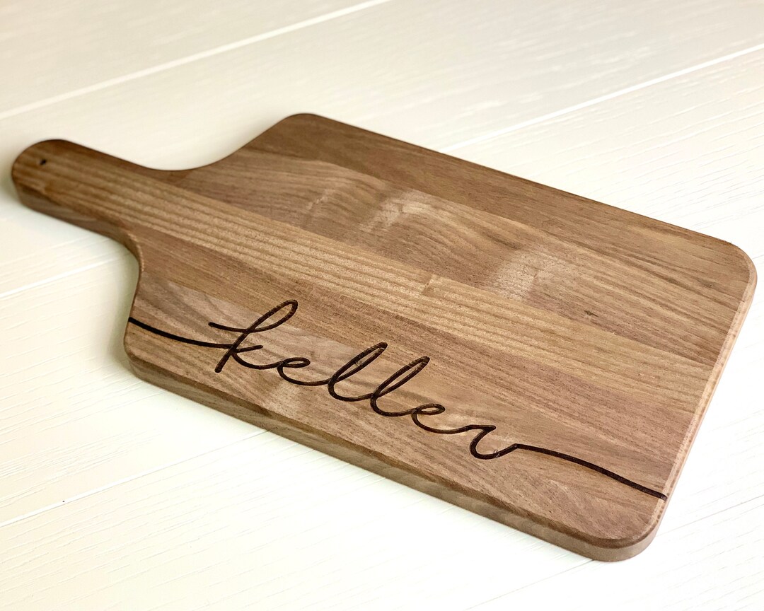 Engraving Cutting Board With Handle-personalized Paddle Cutting Board ...