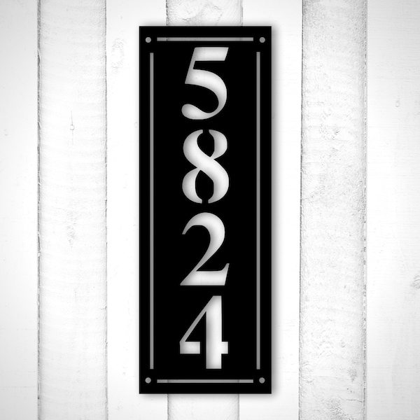 Vertical Address Plaque - Etsy
