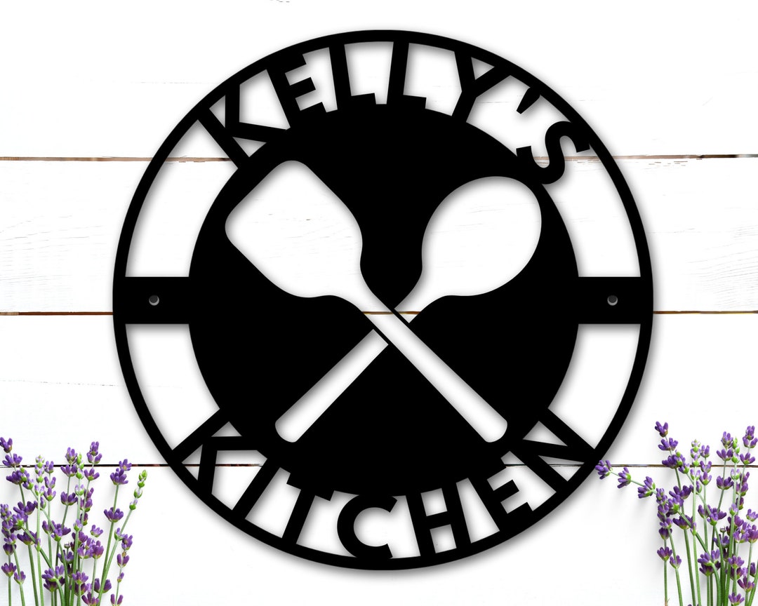 Custom Metal Sign for Kitchen, Personalized Kitchen Signs, Kitchen ...