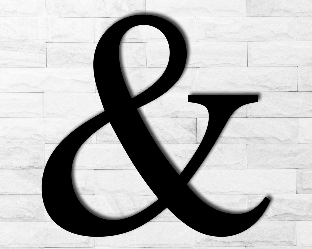 Metal and Sign, Ampersand Sign, Ampersand Wall Art, Metal Ampersand ...