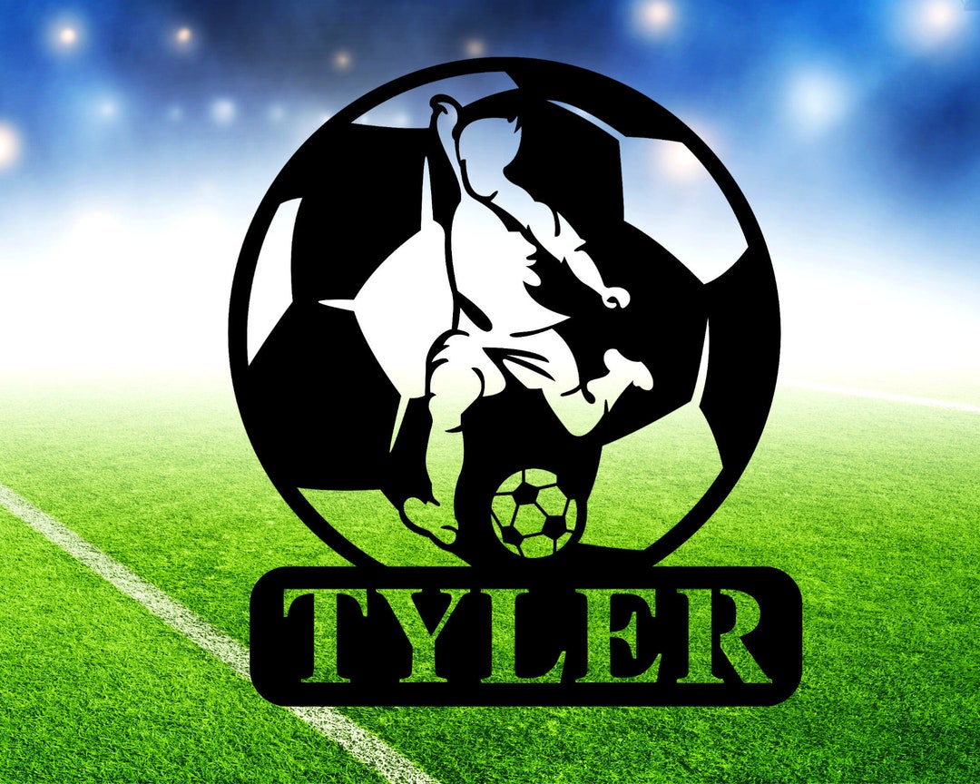 Personalized Soccer Metal Sign, Soccer Player Gift, Soccer Name Sign ...