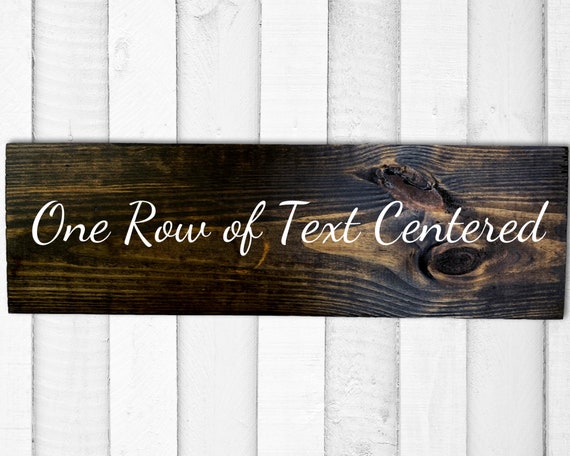 Single Wood Plank Signs