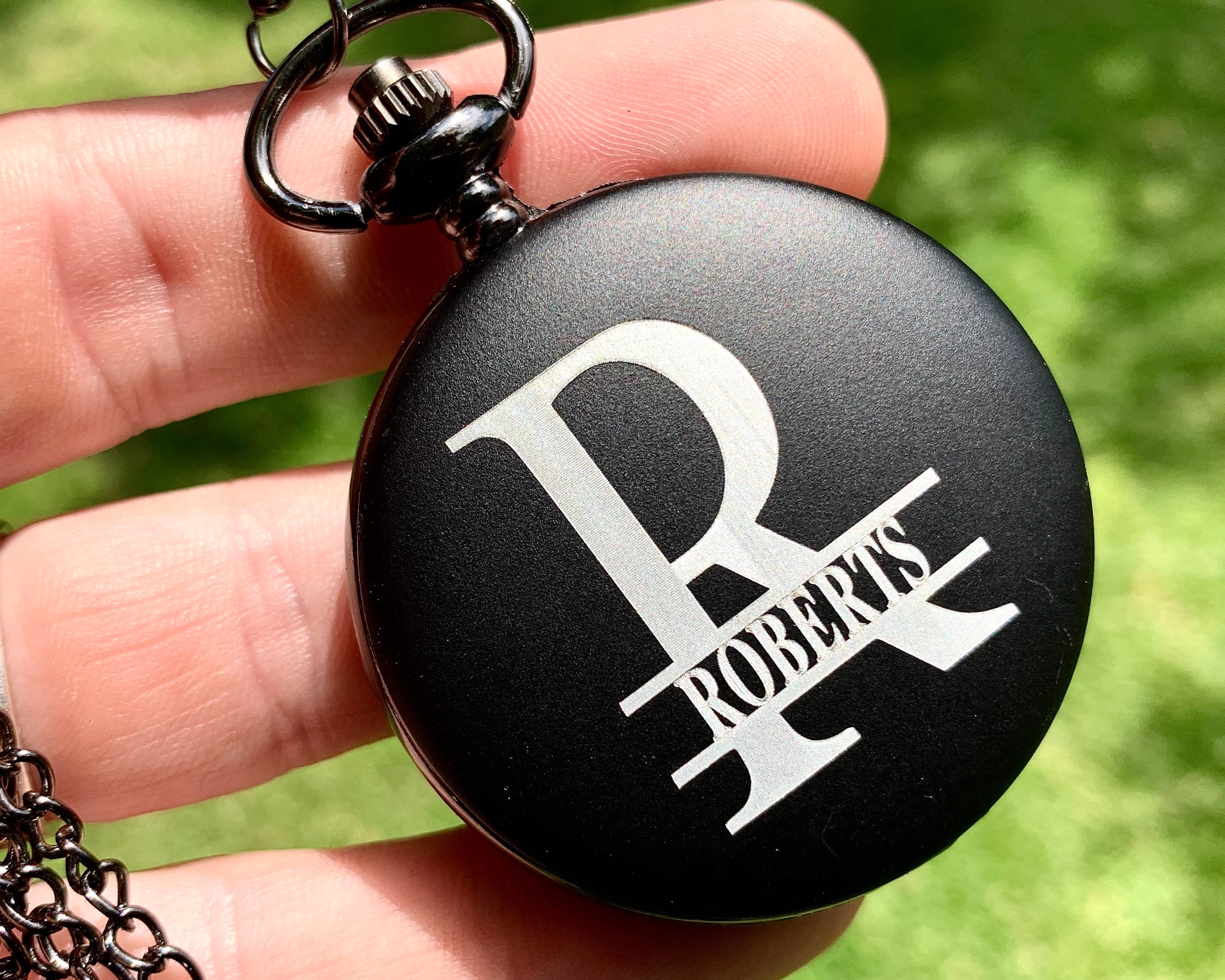 Pocket Watch Engraved, Pocket Watch With Chain, Engraved Gift for Dad ...