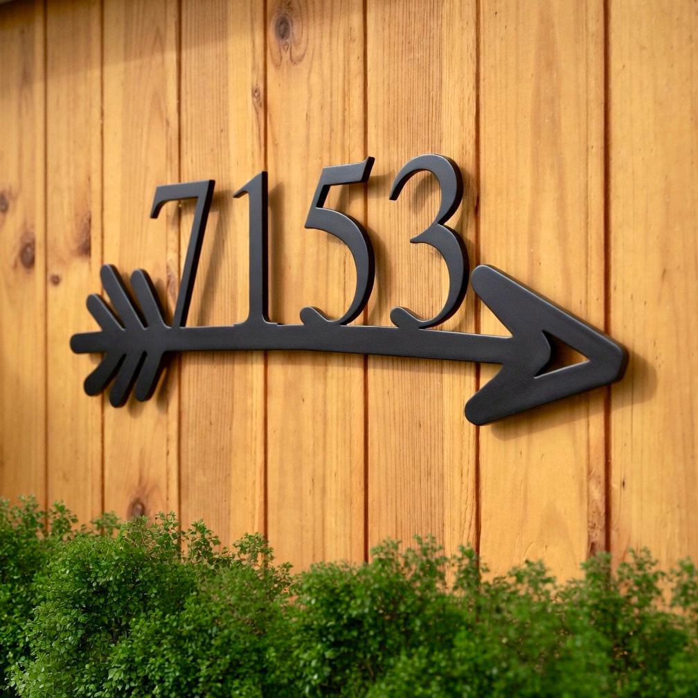 Personalized Address Arrow Sign, Metal Address Sign, Address Plaque ...