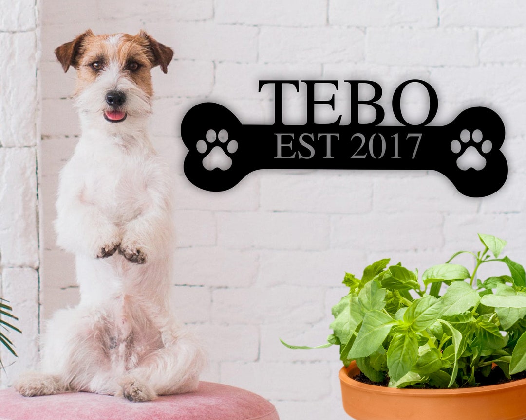 Pet Name Sign, Metal Dog Sign, Personalized Dog Gifts Personalized ...