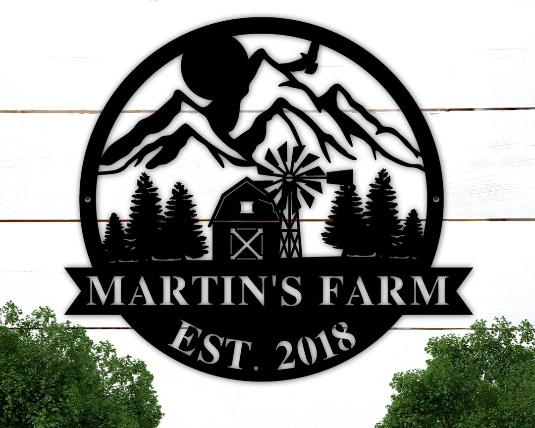 Metal Farm Barn Sign, Metal Sign for Farm, Personalized Farm Sign - Etsy