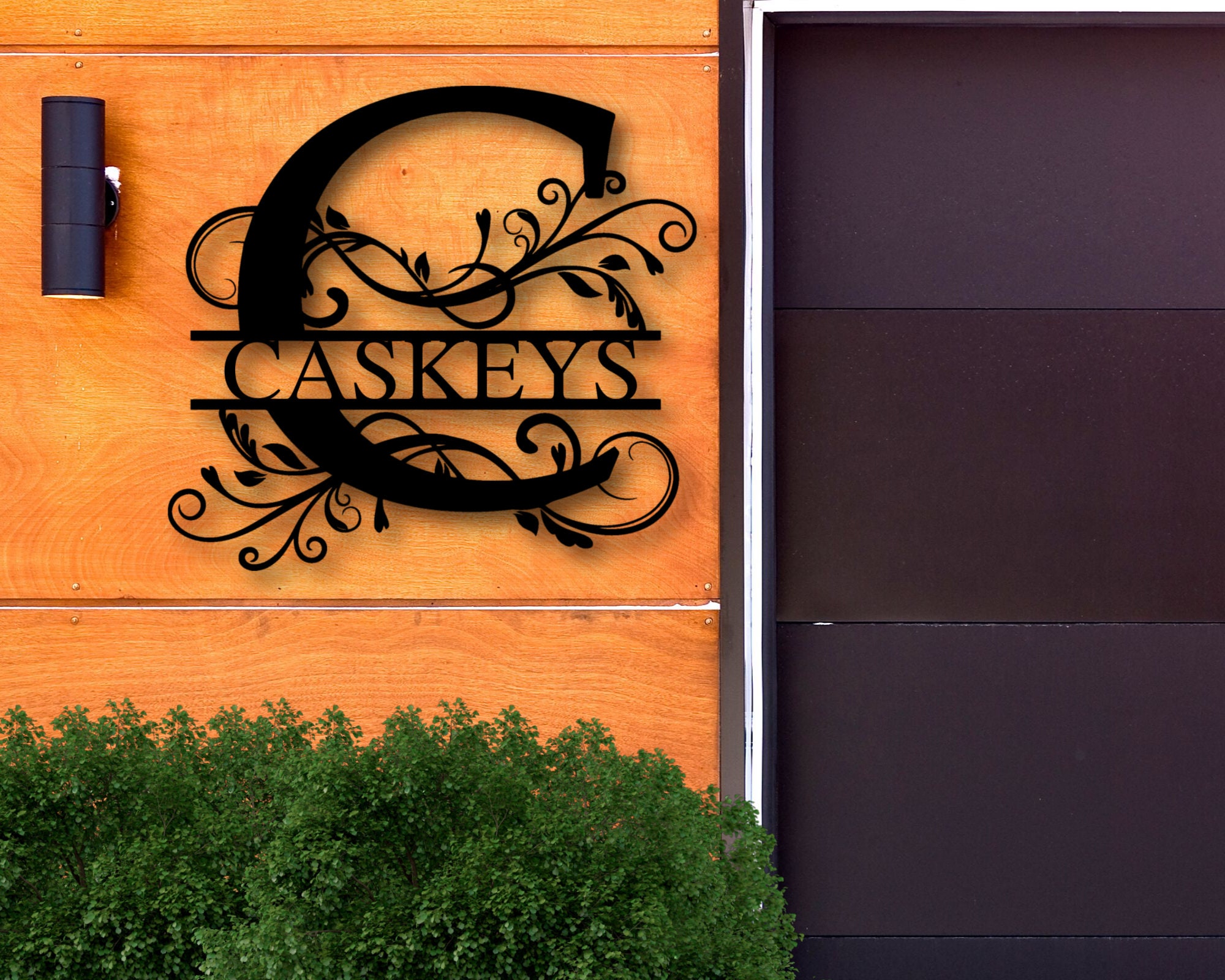 Personalized Name Door Sign Metal Monogram Plaque Metal Wall - Etsy