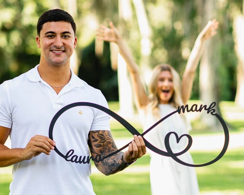 Infinity Sign Containing Names Personalized Metal Infinity - Etsy