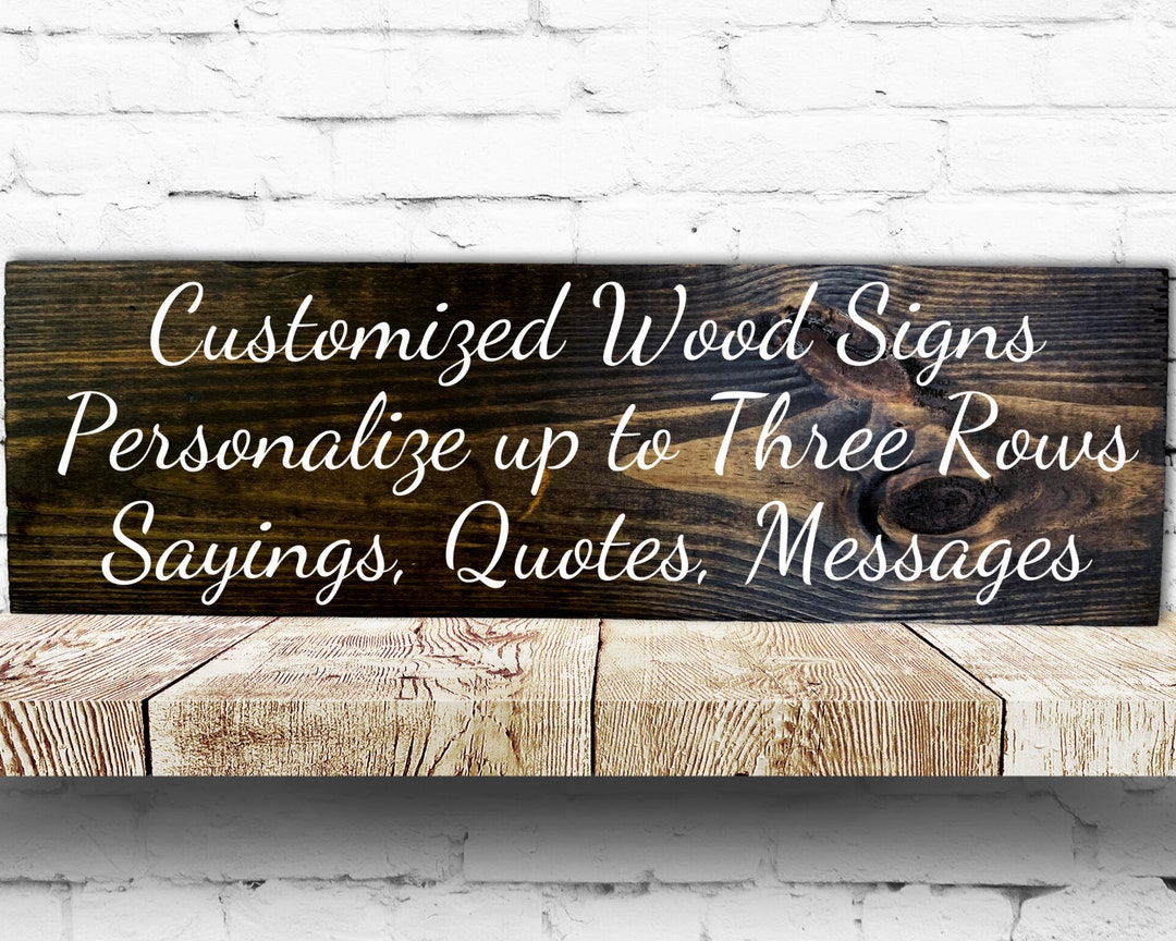 Custom Wood Sign Sayings Personalized Signs Wood for Wedding Home Decor ...