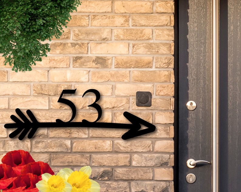 Personalized Address Arrow Sign Metal Address Sign Address | Etsy