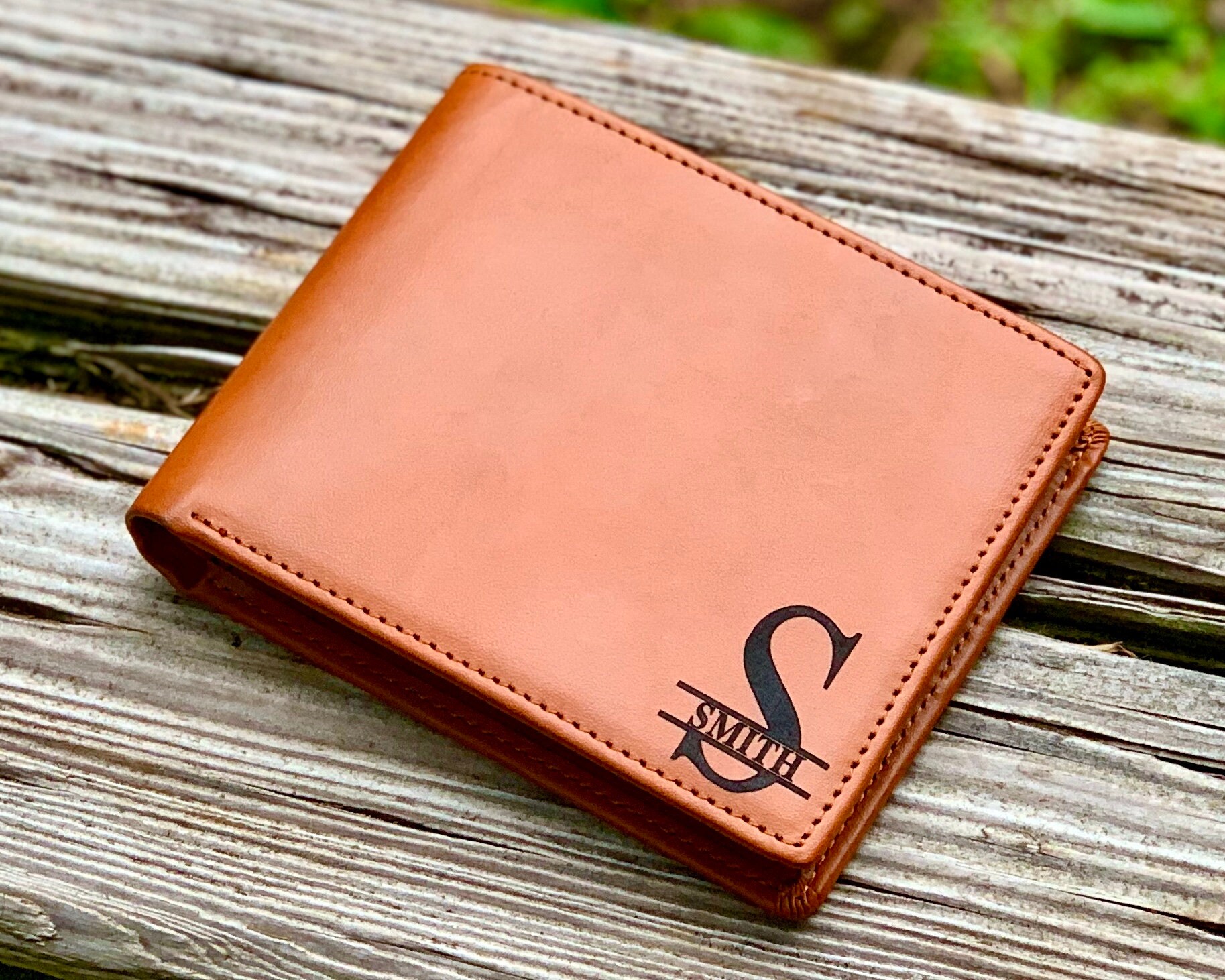 Engraved Mens Wallet Personalized Wallet Men Wallet Leather | Etsy