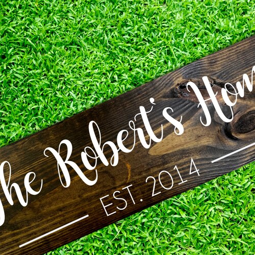Custom Wood Sign Personalized Wedding Gift Last Name - Etsy