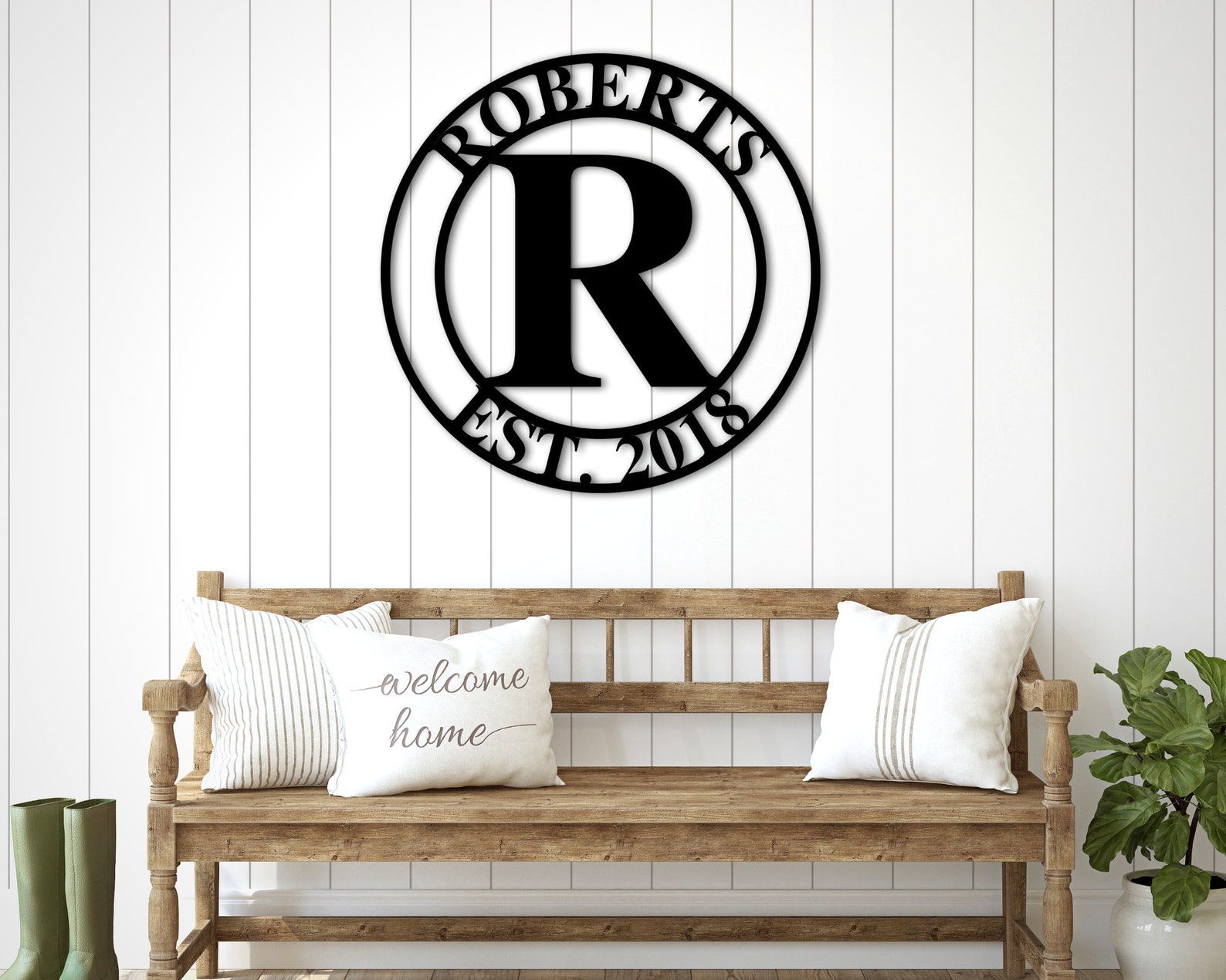 Personalized Wedding Gift Last Name Established Sign Family Name Sign ...