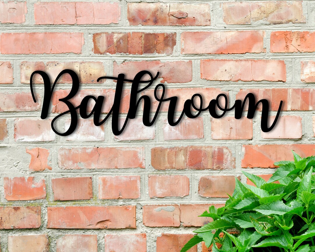 Bathroom Metal Sign, Outdoor Bathroom Sign, Metal Bathroom Signs ...