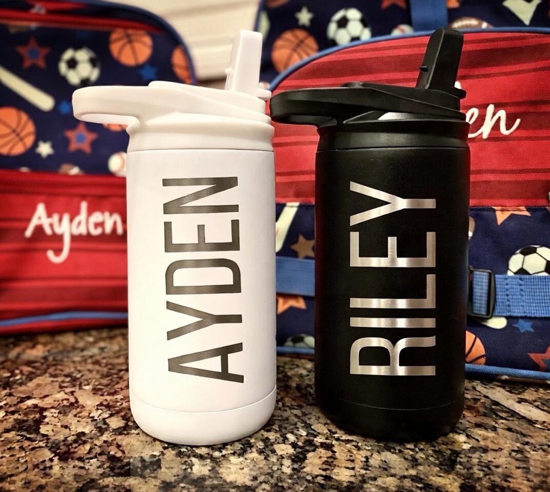 Personalized Kids Water Bottle With Straw, Back to School, 12 Oz ...