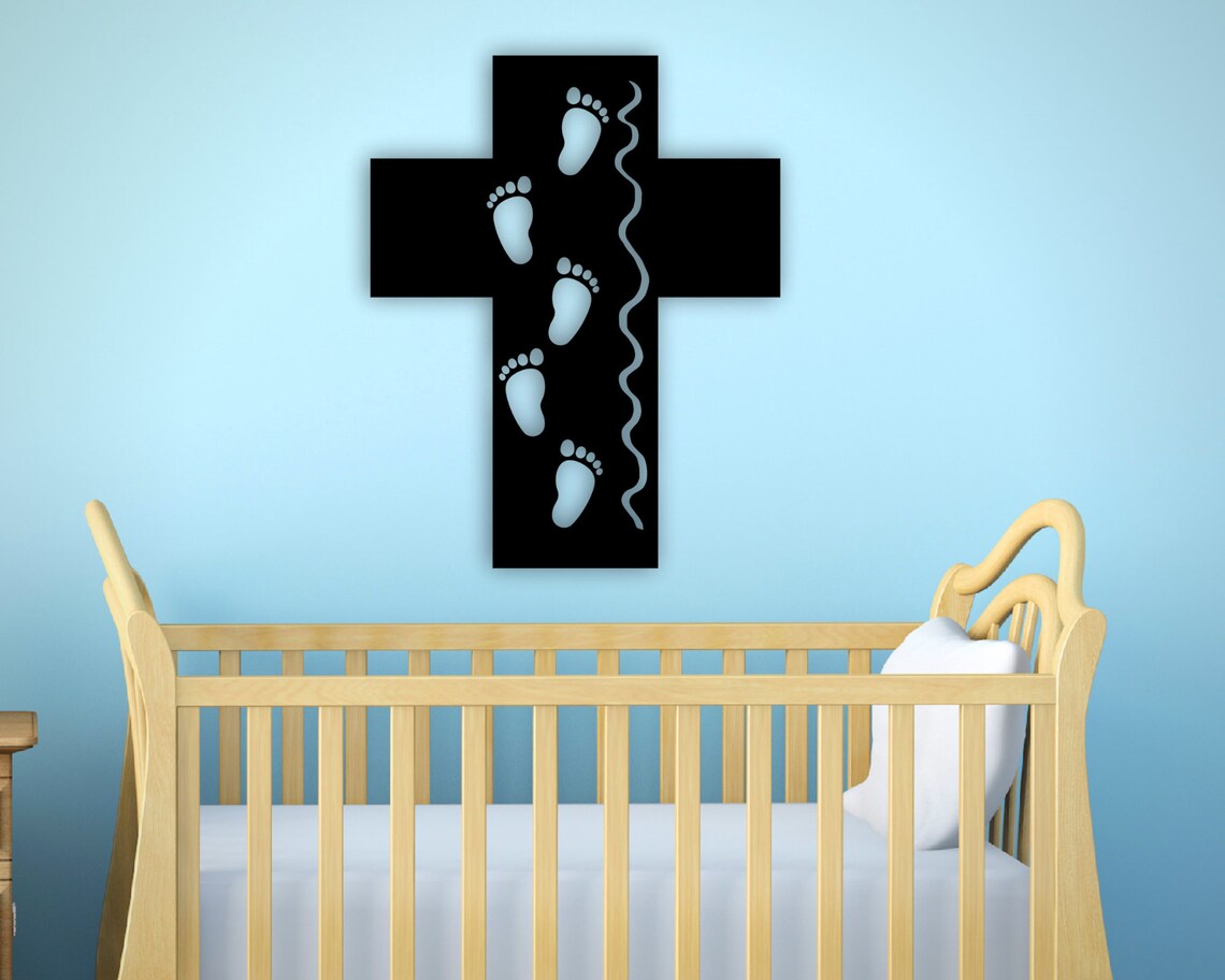 Metal Christian Wall Art Wall Art Christian Signs Footprints | Etsy