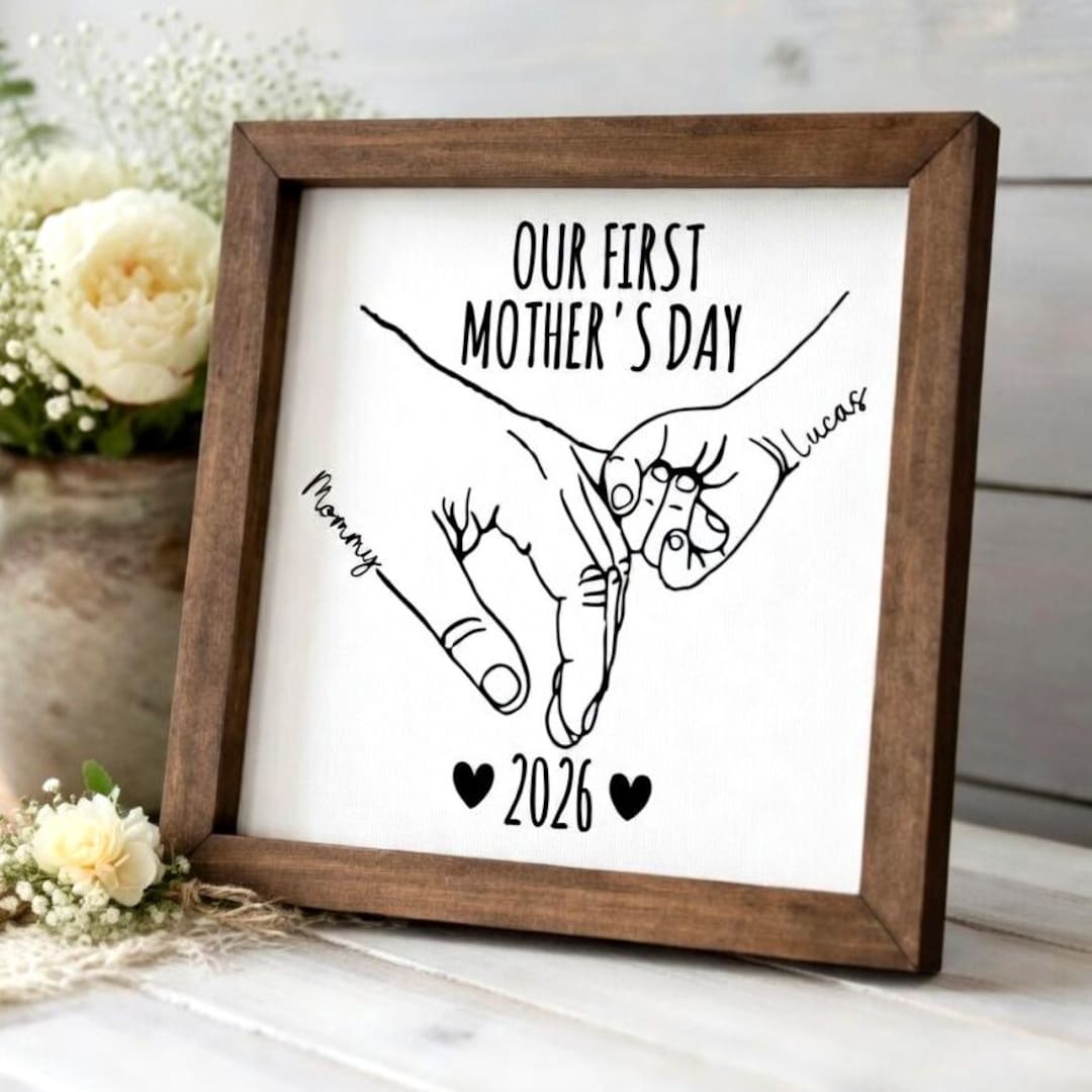 Our First Mother's Day Sign, First Time Mom Gifts, First Mothers Day ...