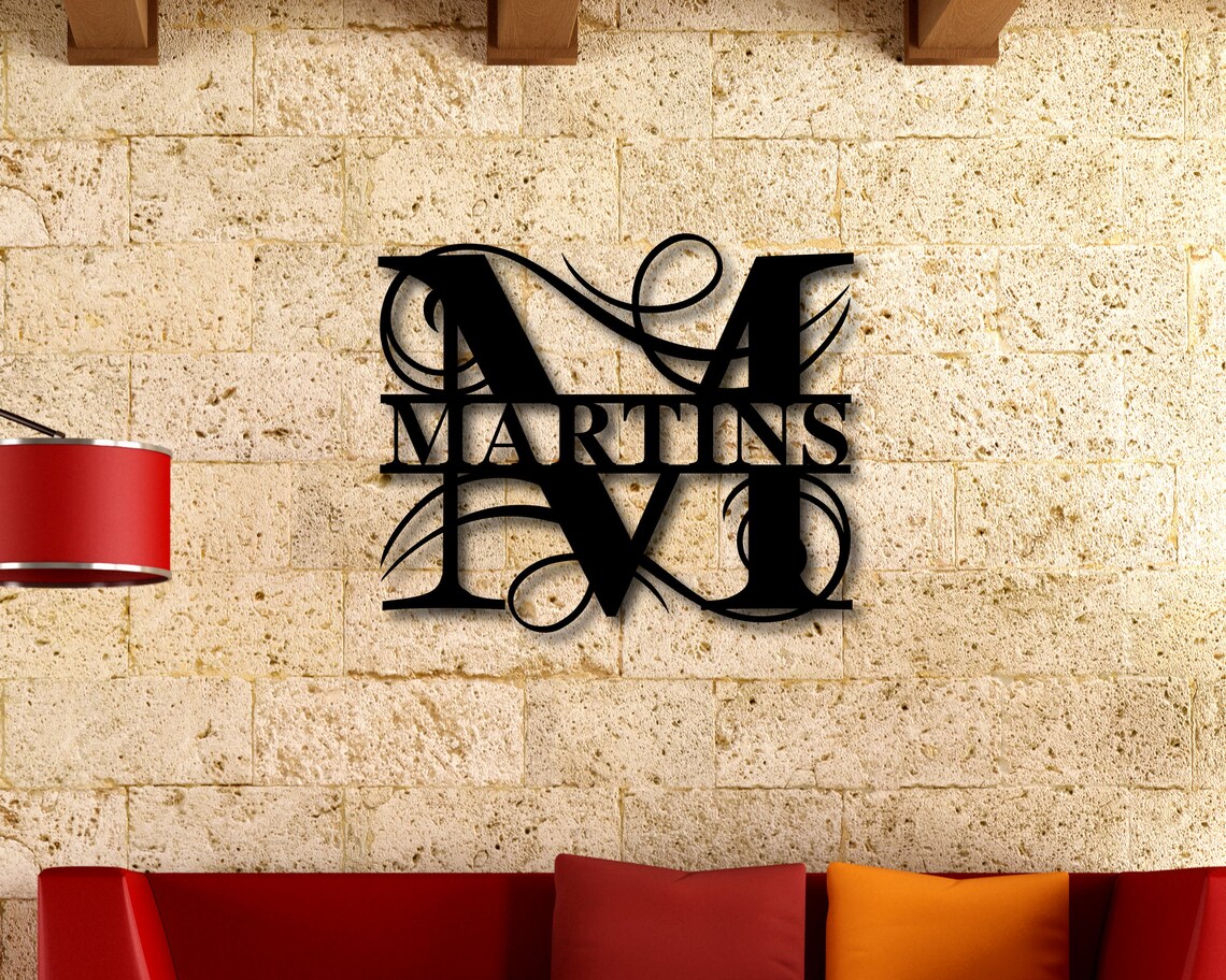 Last Name Metal Sign Family Name Sign Personalized Metal - Etsy