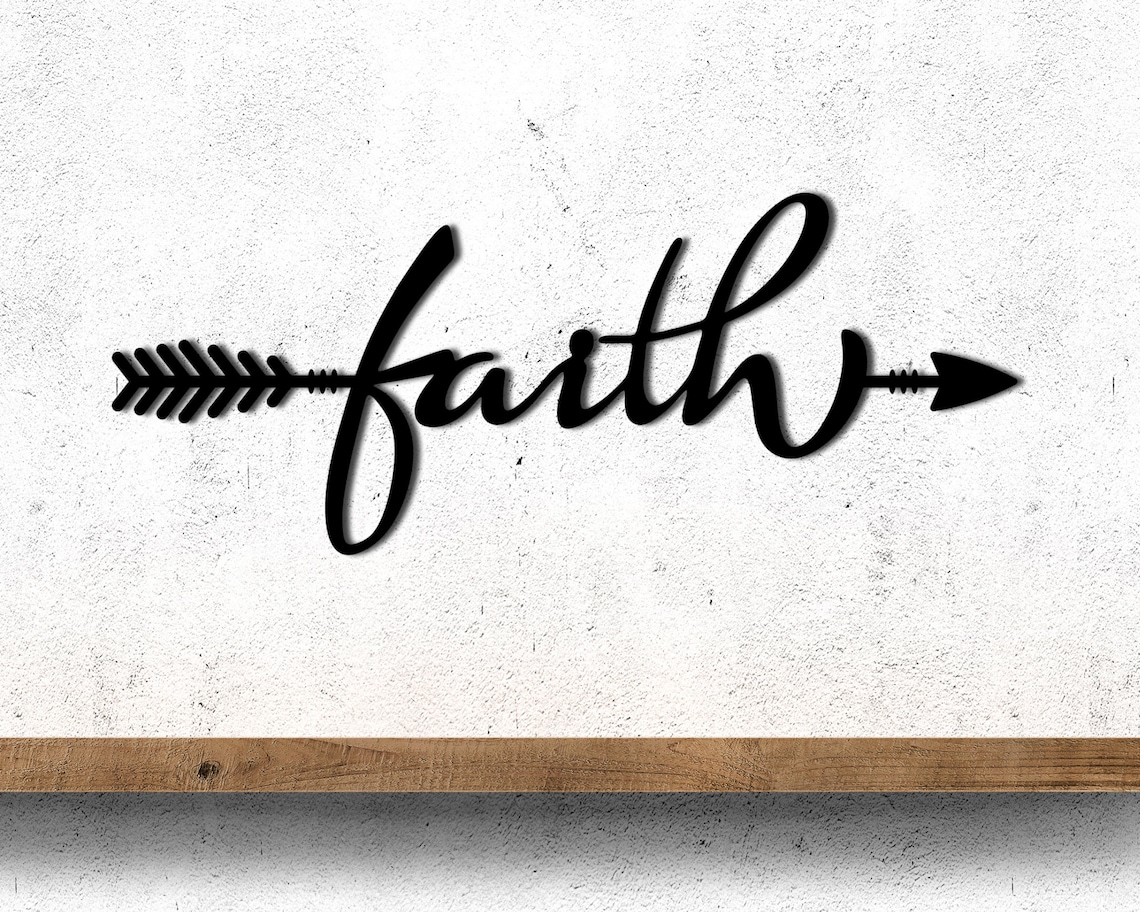 Faith Hope Believe Grace Arrow Metal Signs Christian - Etsy