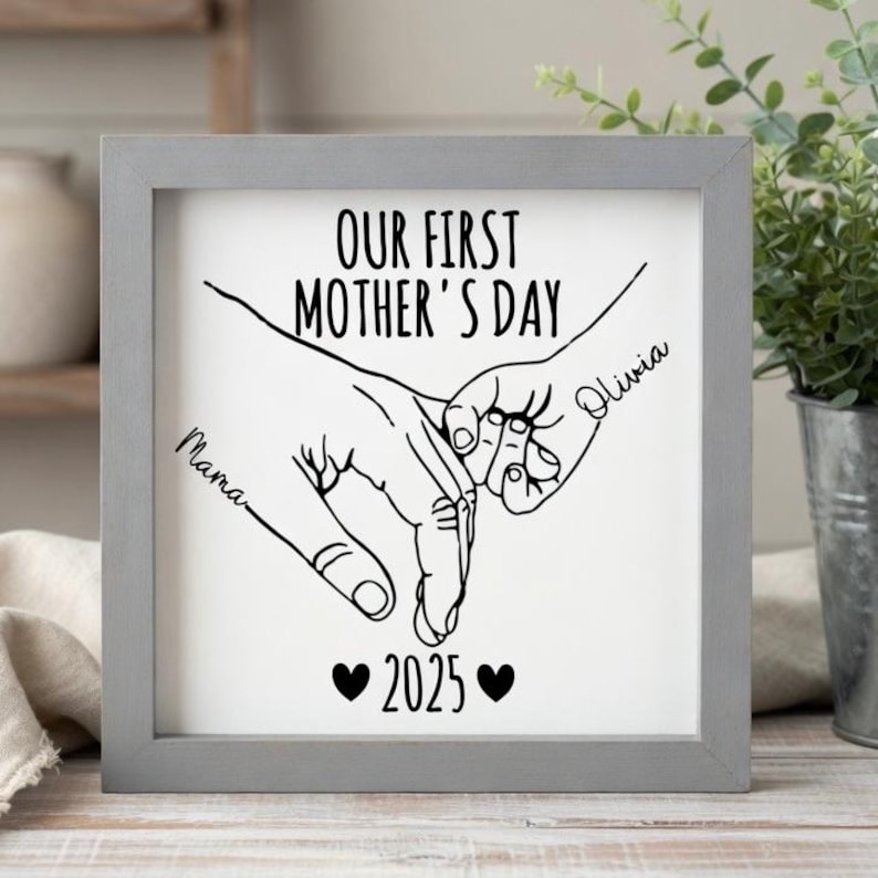 Our First Mother's Day Sign, First Time Mom Gifts, First Mothers Day ...